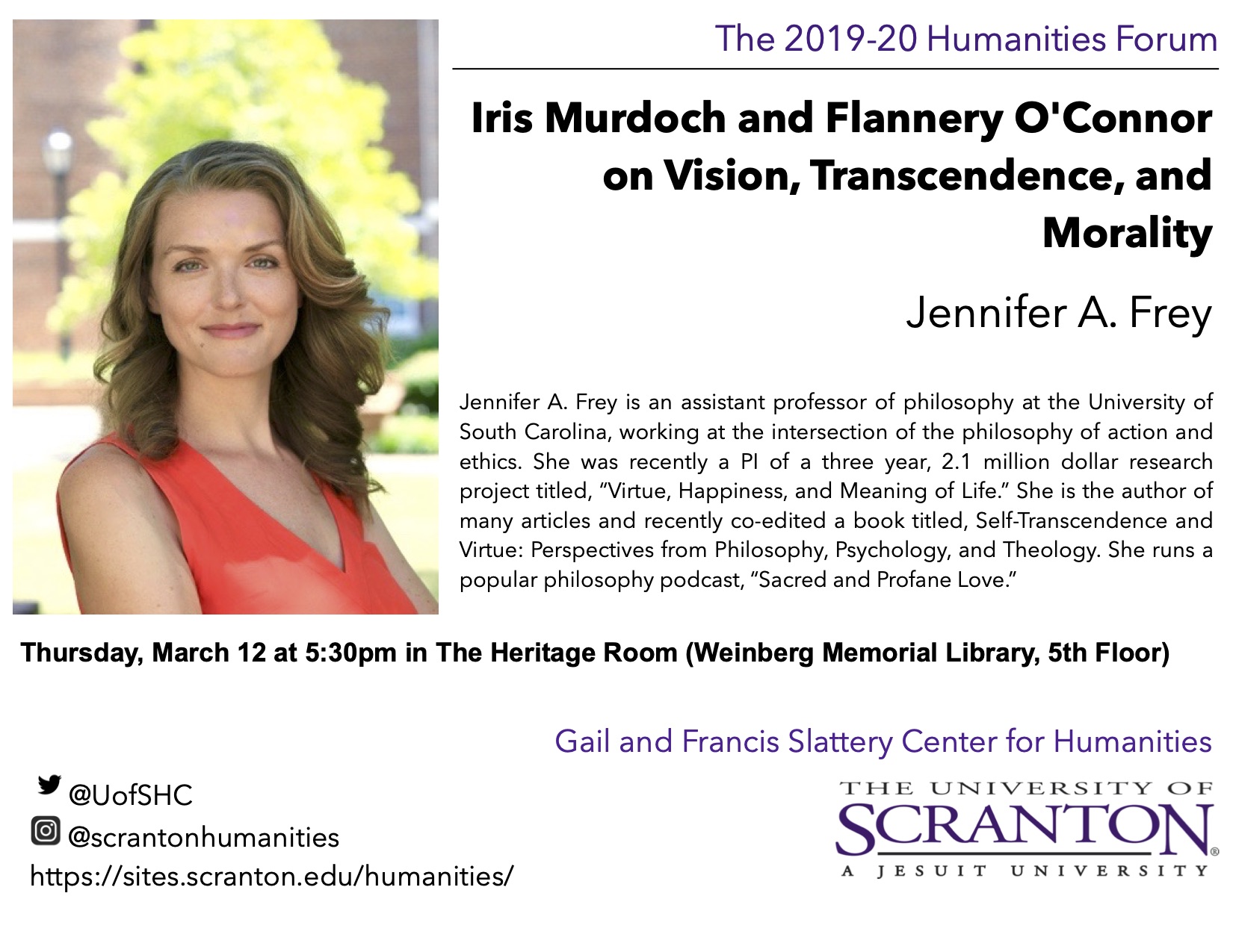 Tonight! Jennifer Frey on Murdoch & O’Connor at 5:30 in the Heritage ...