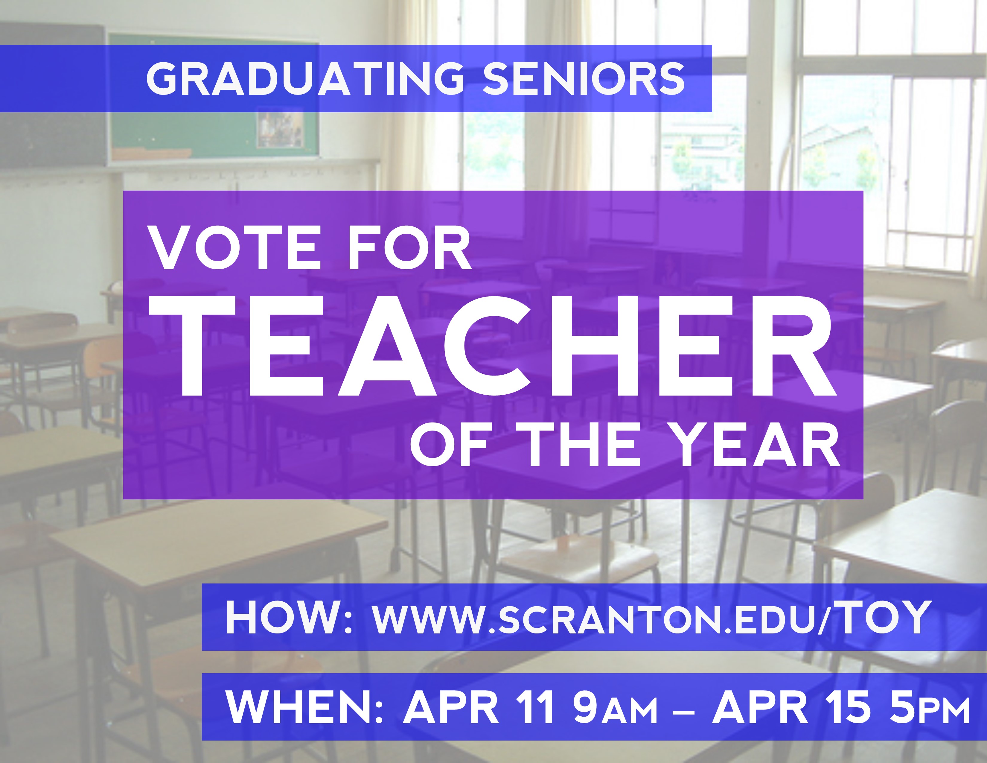 Seniors: Vote for Teacher of the Year – UofSLibrary News
