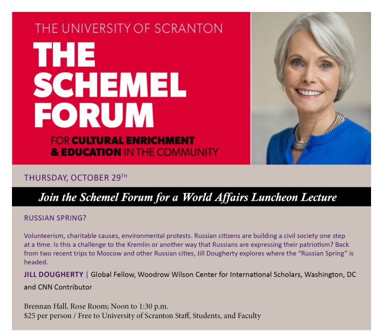 Schemel Forum World Affairs Luncheon Seminar- Jill Dougherty ...
